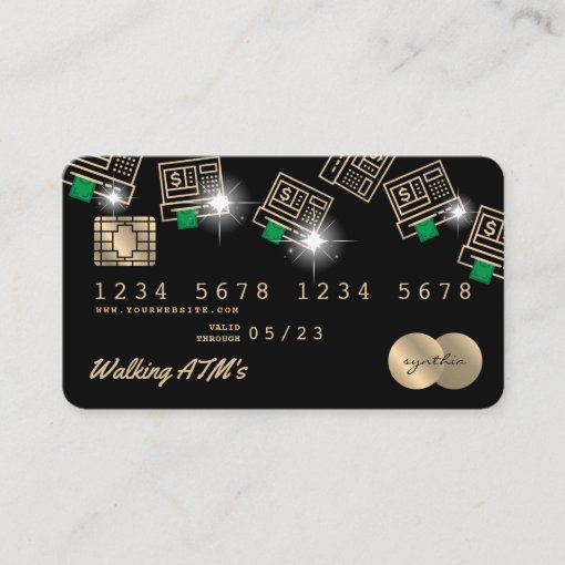 Credit Card Styled ATM money cash | Zazzle