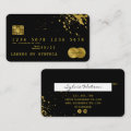 Credit Card Styled Black Gold | Zazzle