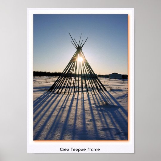 Cree Teepee Frame Poster | Zazzle.com