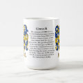 Creech, the Origin, the Meaning and the Crest Coffee Mug | Zazzle