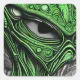 Creepy Abstract Alien Square Sticker | Zazzle