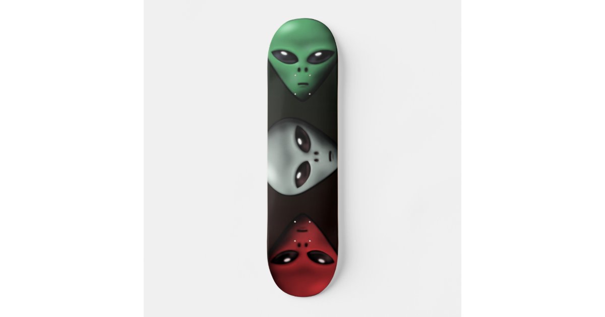 Creepy Alien Skateboard | Zazzle