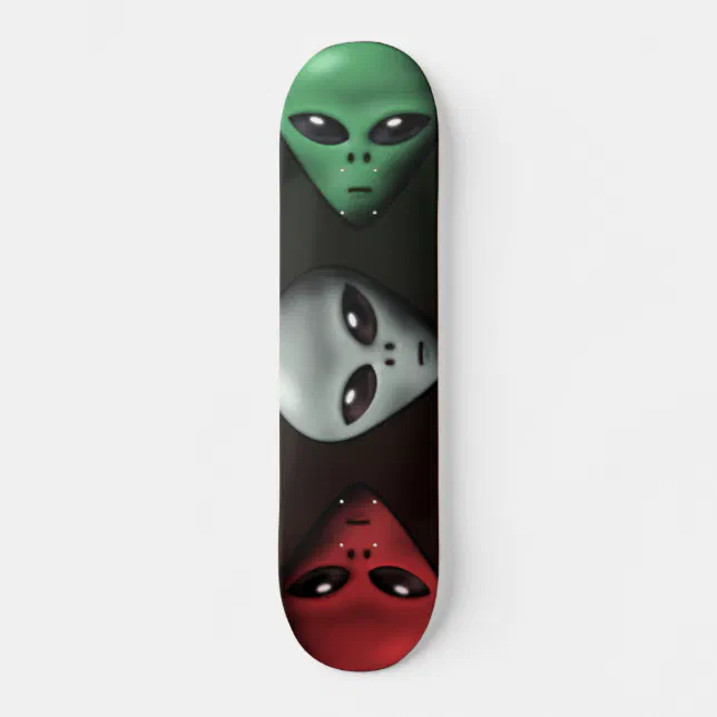 Creepy Alien Skateboard | Zazzle