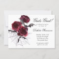 Creepy Beautiful | Gothic Floral Bats Graduation Invitation | Zazzle