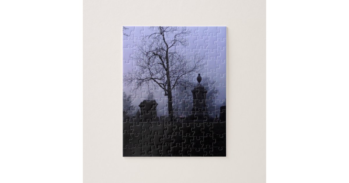 Creepy Cemetery Jigsaw Puzzle | Zazzle