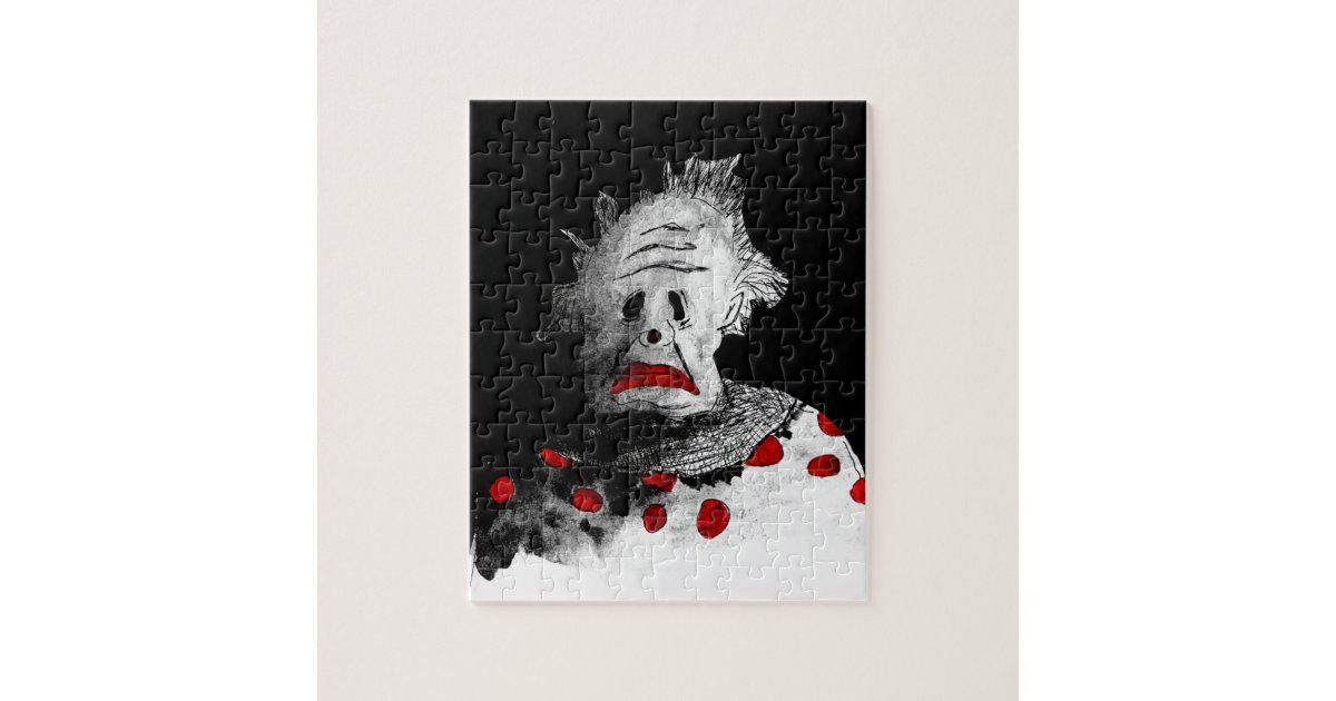 Creepy clown jigsaw puzzle | Zazzle
