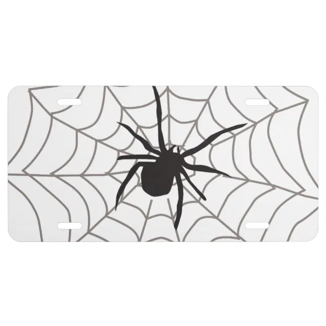 Creepy Crawly Spider License Plate | Zazzle