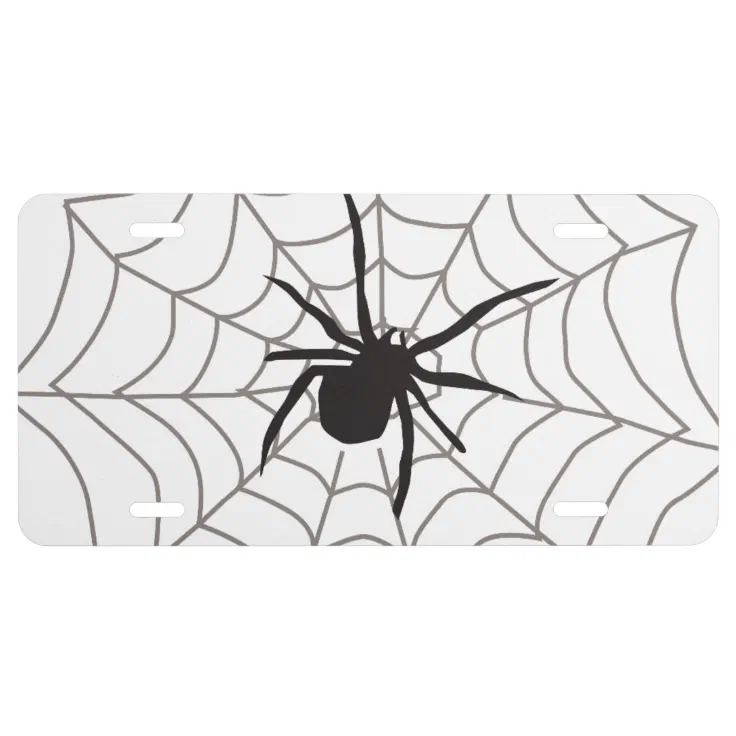 Creepy Crawly Spider License Plate | Zazzle