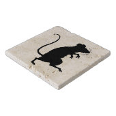 Creepy Critter Shadow Eerie Mouse Rat Silhouette Trivet | Zazzle