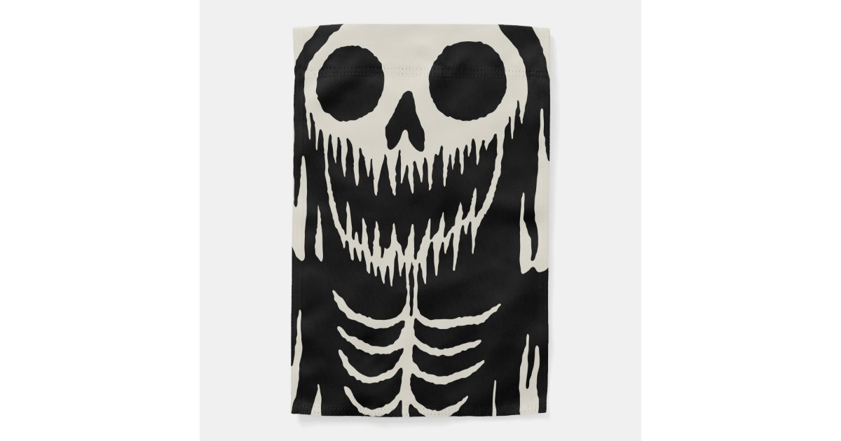 Creepy Demon Skull Garden Flag | Zazzle