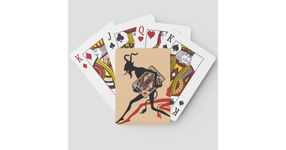 Creepy Devil Poker Cards | Zazzle