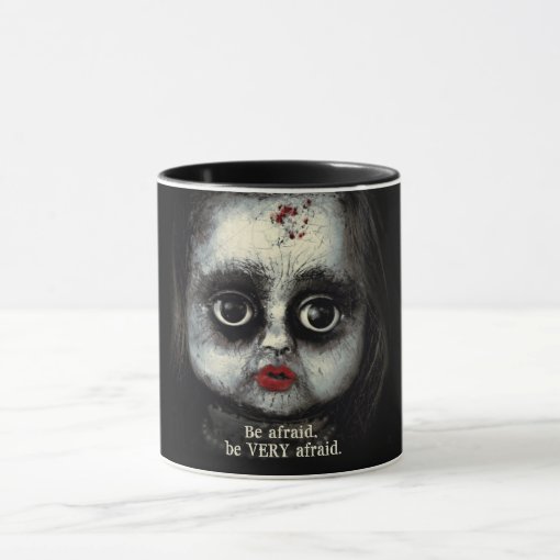Creepy Doll Haunted Halloween Horror Mug | Zazzle