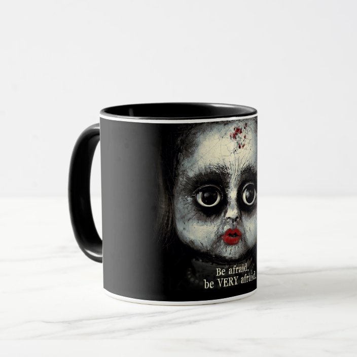 Creepy Doll Haunted Halloween Horror Mug | Zazzle.com