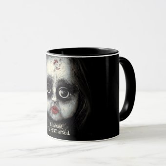 Creepy Doll Haunted Halloween Horror Mug | Zazzle
