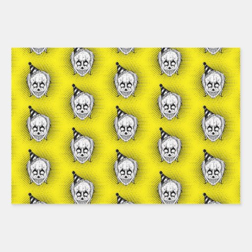 Creepy Evil Clown Horror Wrapping Paper | Zazzle