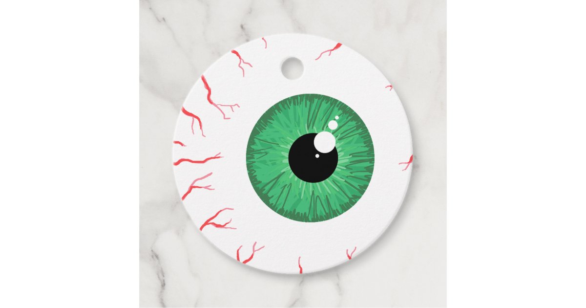 Creepy eyeball halloween favor tags | Zazzle