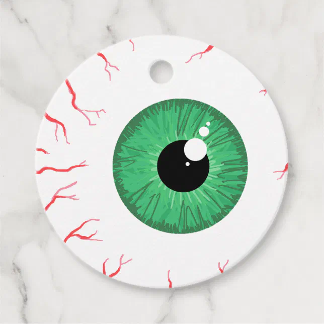 Creepy eyeball halloween favor tags | Zazzle