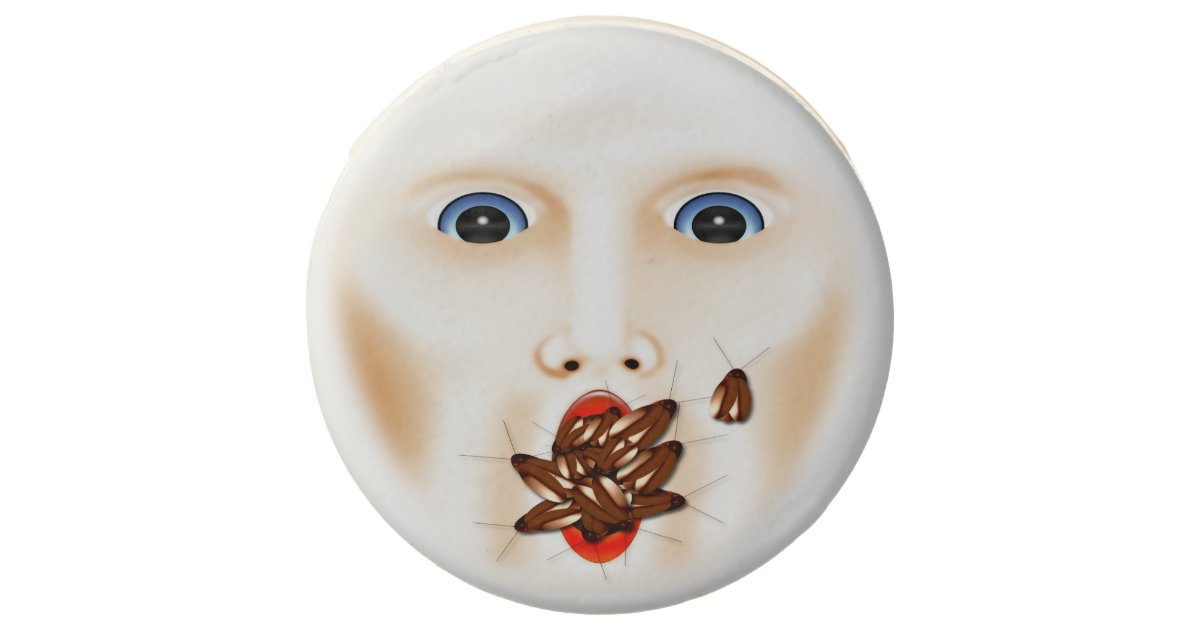 Creepy Face With Roaches Mouth Gross Halloween Chocolate Covered Oreo ...