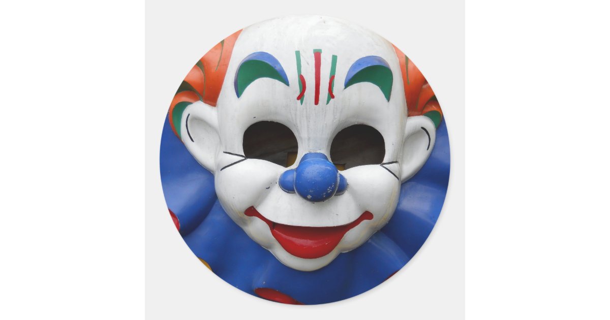 Creepy Funhouse Killer Clown Stickers | Zazzle