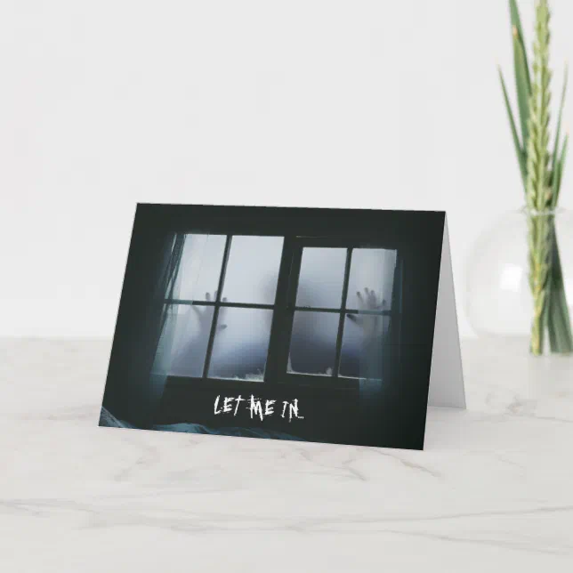 Creepy Funny Halloween Birthday Custom Text Card | Zazzle