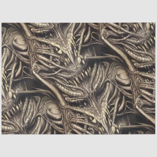 Creepy Gothic Horror Demon Biomatter Tissue Paper | Zazzle