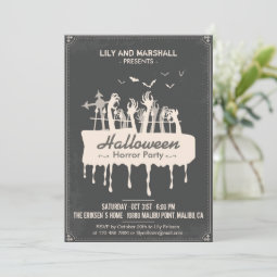 Creepy Halloween Horror Party Invitation | Zazzle