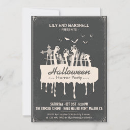 Creepy Halloween Horror Party Invitation | Zazzle