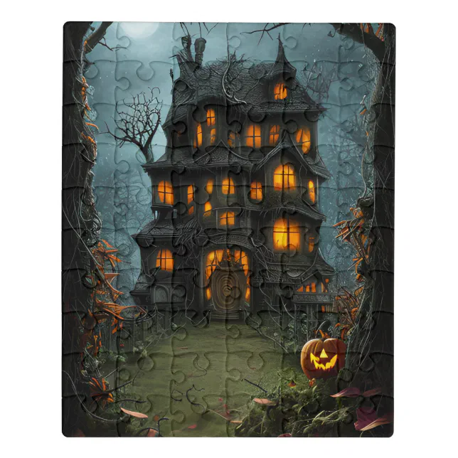 Creepy Halloween House Jigsaw Puzzle | Zazzle