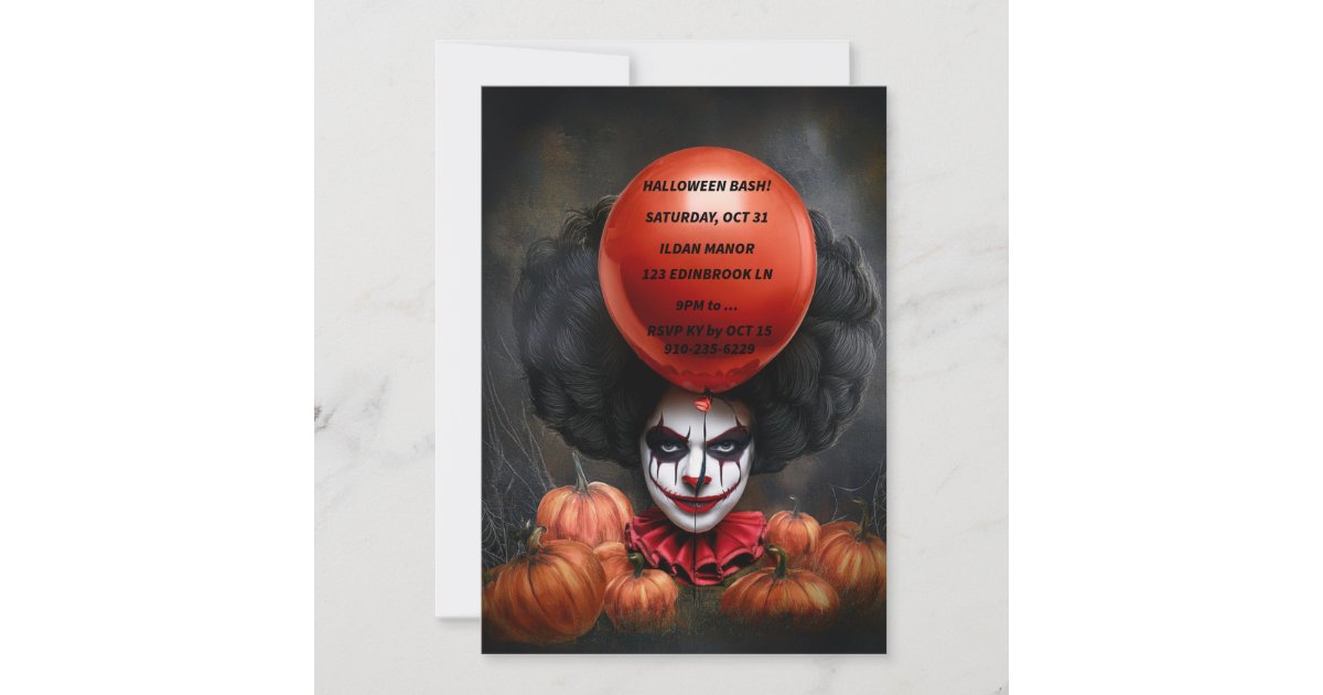 Creepy Halloween Invitation | Zazzle