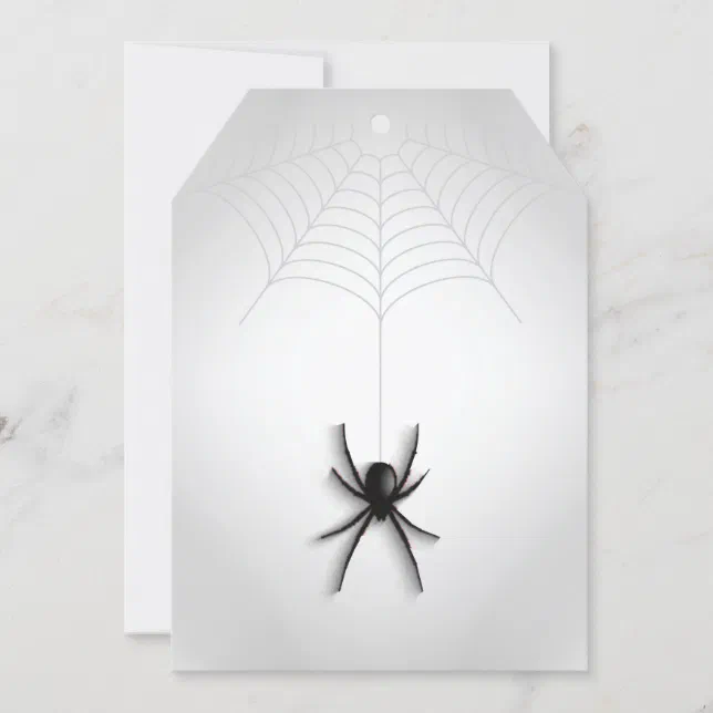 creepy halloween spider web invitation | Zazzle