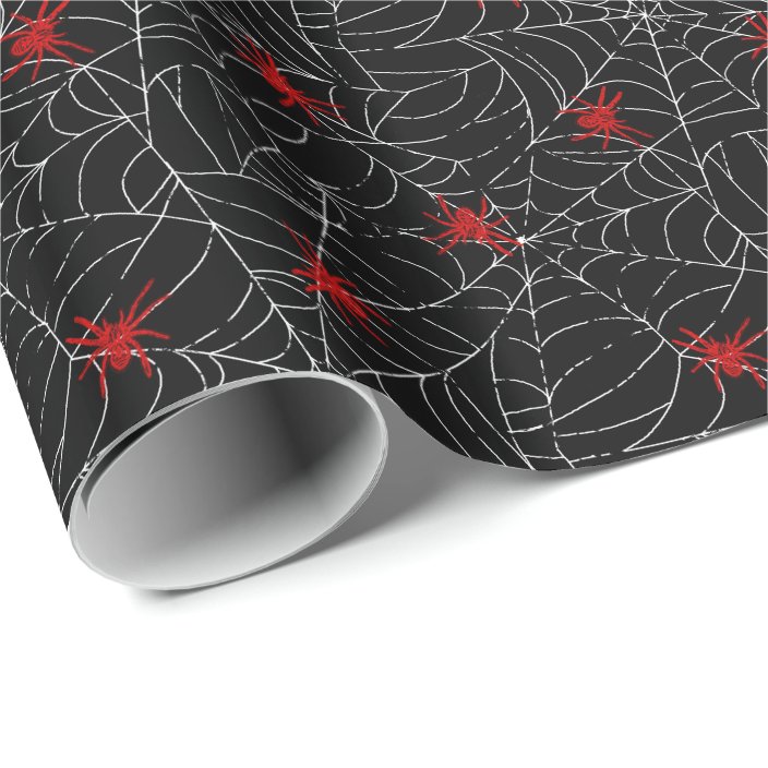 Creepy Halloween Spider Web Wrapping Paper | Zazzle.com