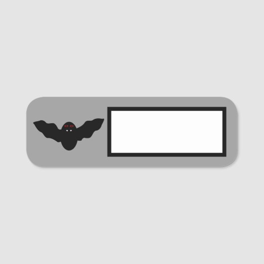 Creepy Halloween Vampire Bat Name Tag | Zazzle.com