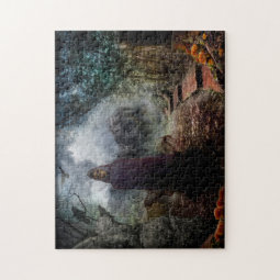 Creepy Haunted House and its Ghost Owner - Macabre Jigsaw Puzzle | Zazzle