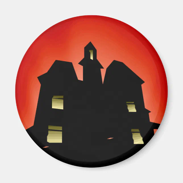 Creepy Haunted House Magnet | Zazzle