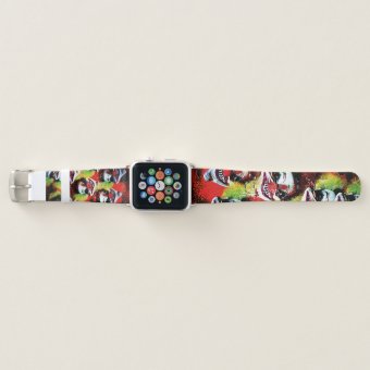 creepy horror clown apple watch band | Zazzle