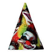 creepy horror clown pattern party hat | Zazzle