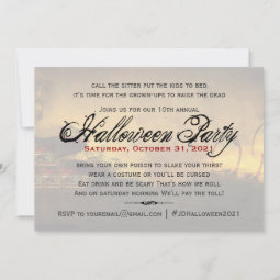 Creepy Jester Carnival Halloween Invitation | Zazzle