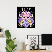 Creepy Kawaii Chibi Horror Cute Creepy Pastel Goth Poster | Zazzle