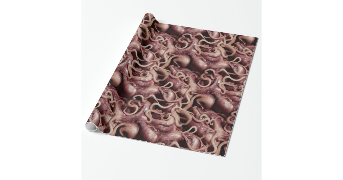 Creepy Pink Alien Slimy Tentacle and Vines Wrapping Paper | Zazzle