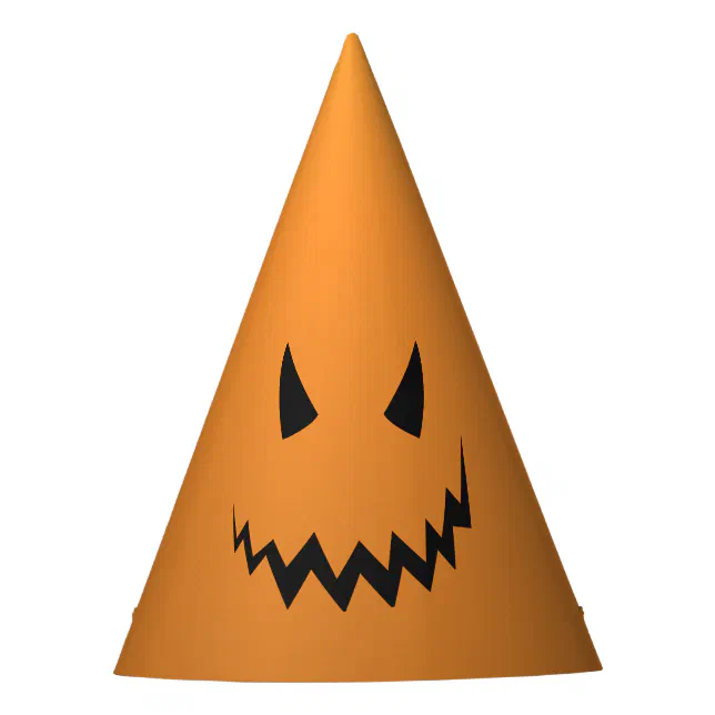 Creepy Pumpkin Halloween Party Paper Hat | Zazzle