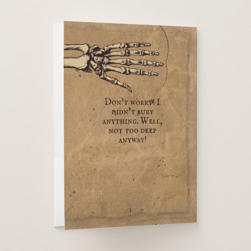 Creepy Skull and Bones Estate Planning Pocket Folder | Zazzle