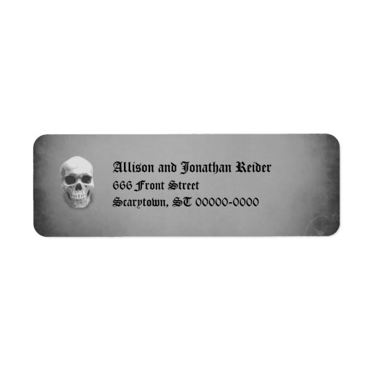 Creepy Skull Return Address Labels | Zazzle.com