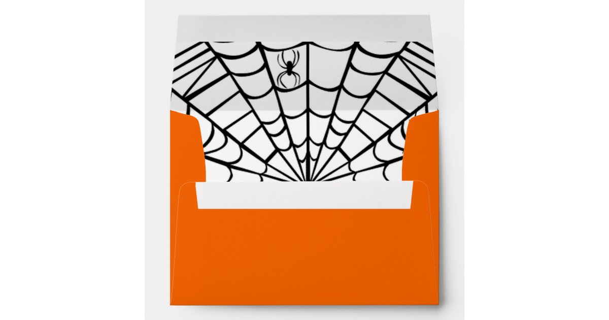 Creepy Spider Web Halloween Envelope | Zazzle