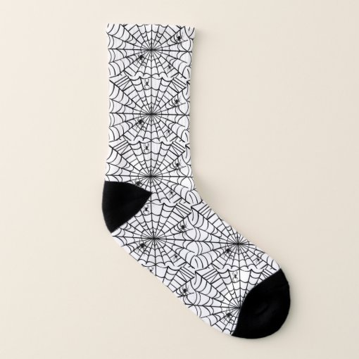 Creepy Spider Web Pattern Socks | Zazzle