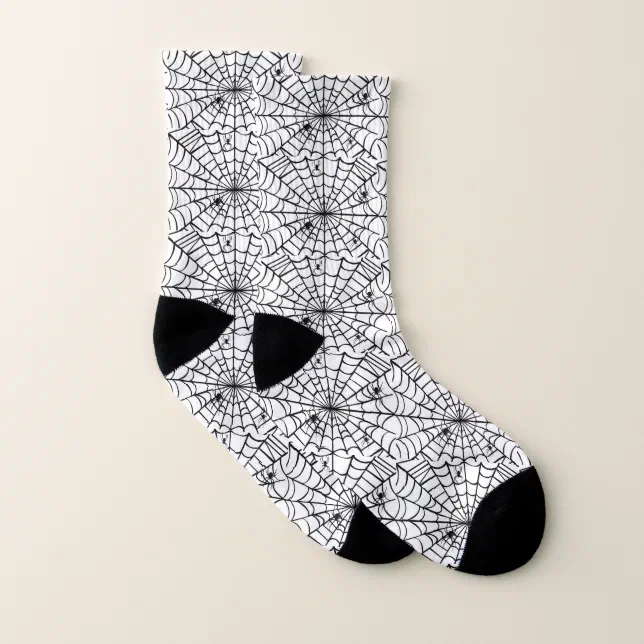 Creepy Spider Web Pattern Socks | Zazzle