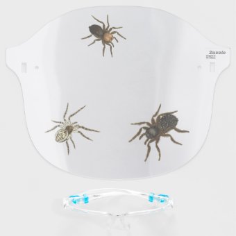 Creepy Spiders Halloween Face Shield | Zazzle