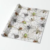 Creepy Spiders Web Pattern Wrapping Paper | Zazzle