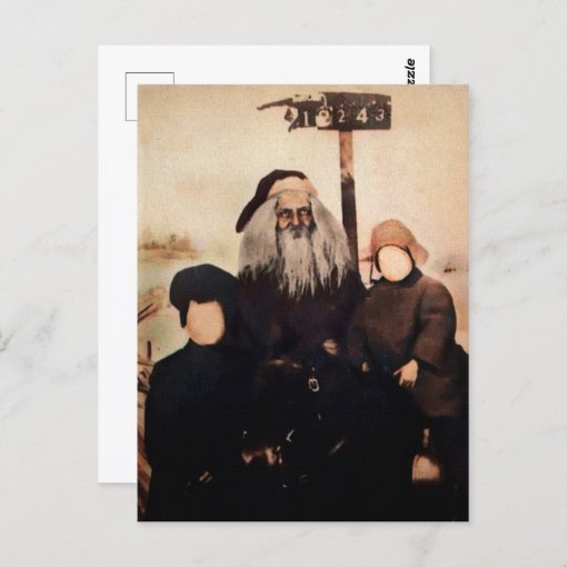 Creepy Vintage Santa Postcard | Zazzle