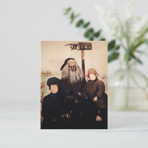 Creepy Vintage Santa Postcard | Zazzle