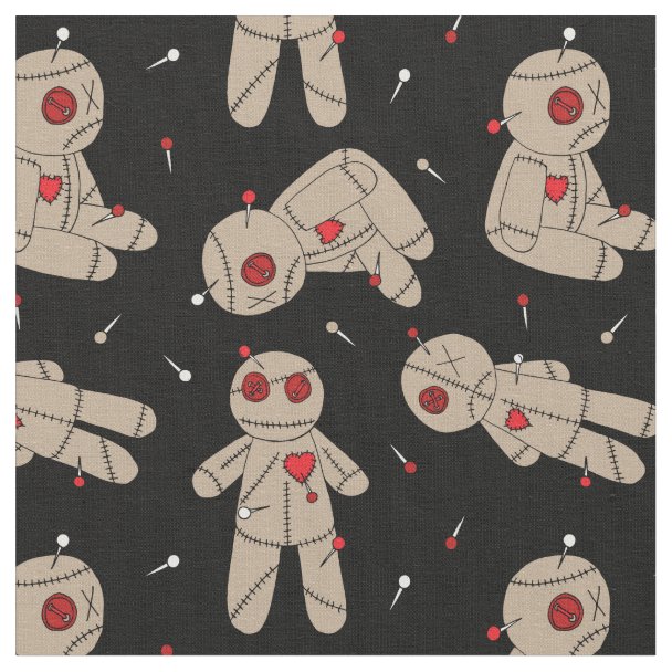 "Voodoo" Pattern Fabric | Zazzle